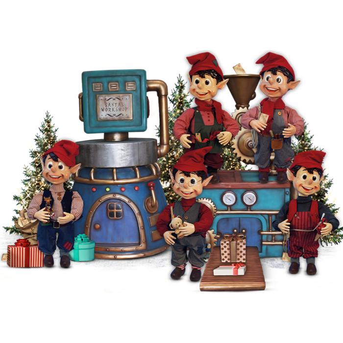 Toy Machine with Working Elves - Creation Group